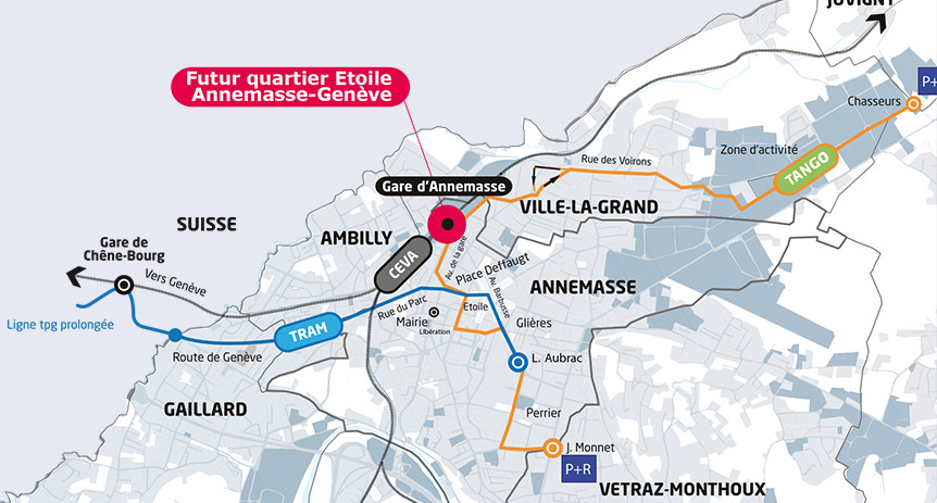 map-annemasse - Le Tram Annemasse-Genève